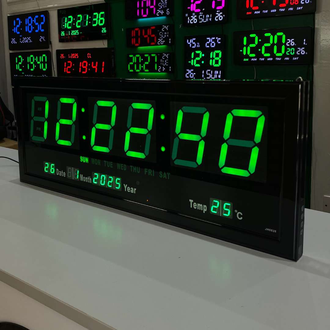 LED Digital Clock With Large Display, Multiple Alarms and Remote Control