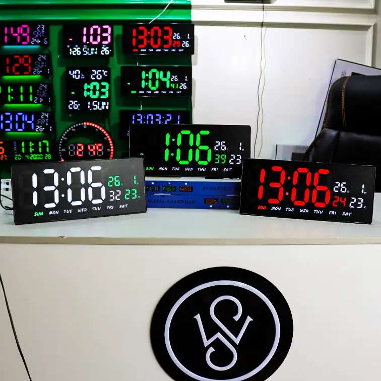 Brilliant White Digital Clock For Living Room
