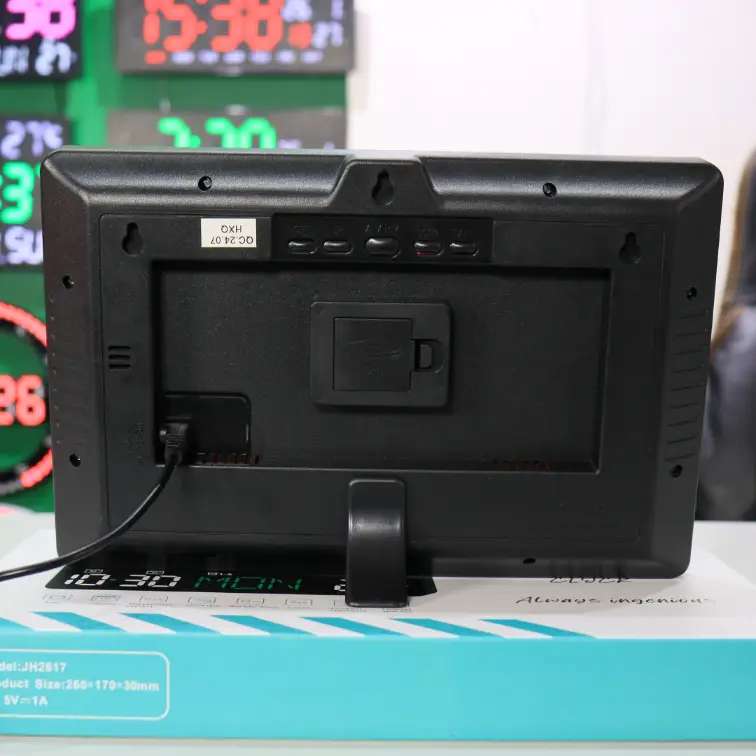 Warm Magenta and Cool Cyan-Blue -pink LED Digital Clock