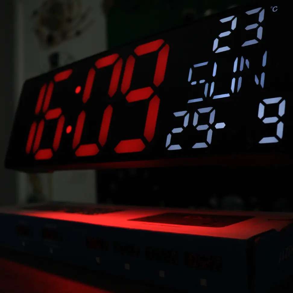 Special LED Digital Wall Clock With Additional Night Light