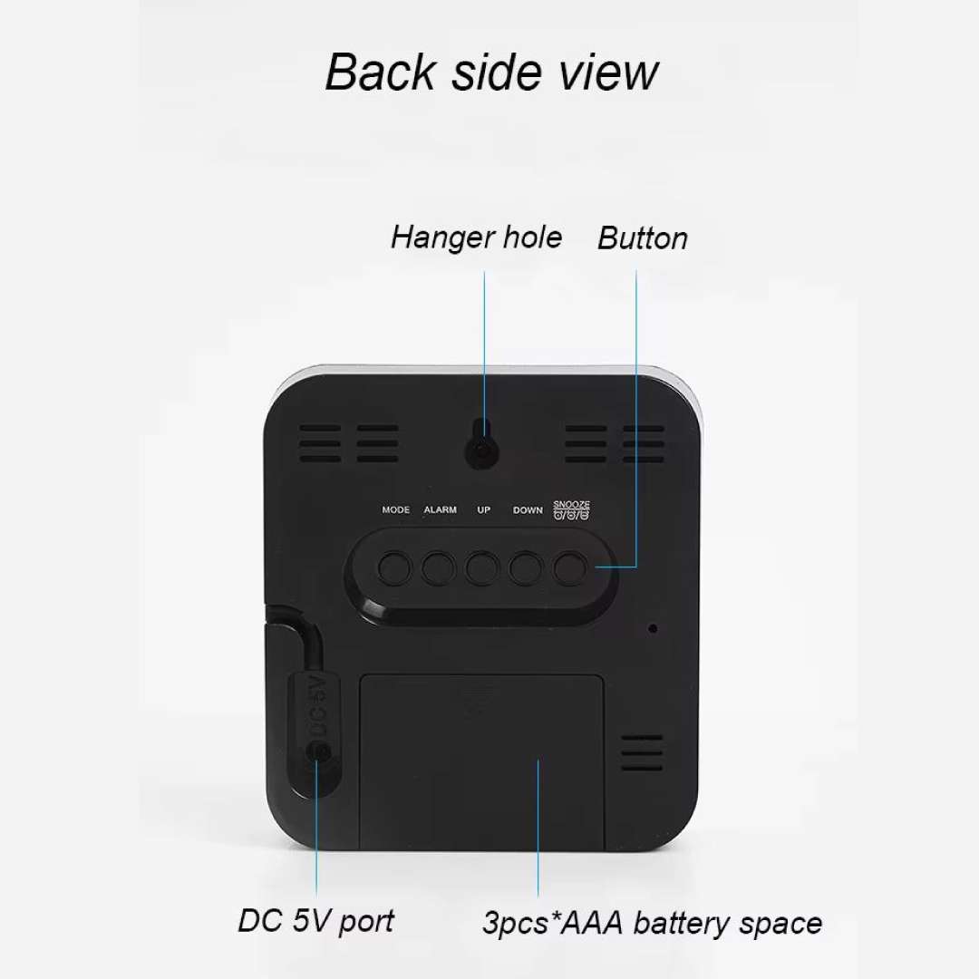 Battery Operated Tabletop LED Clock For Living Room