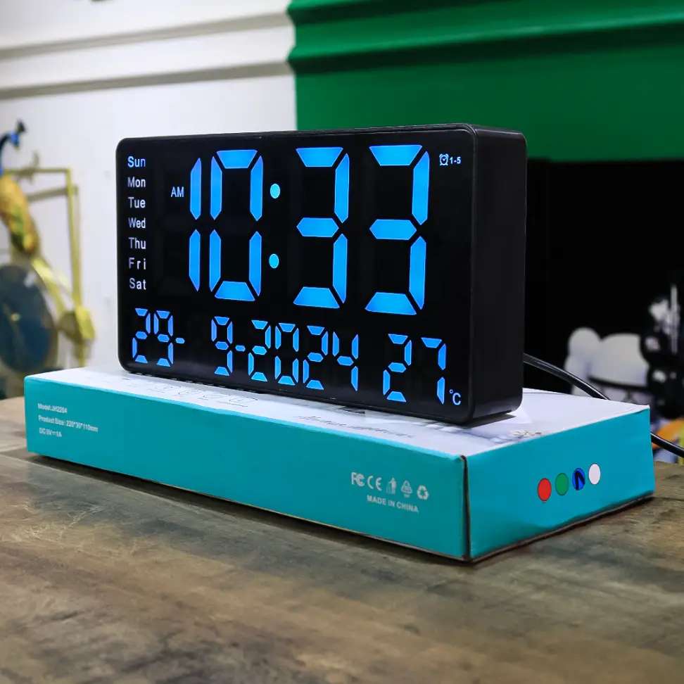 Vibrant blue LED Digital Clock for Living room,Bedroom