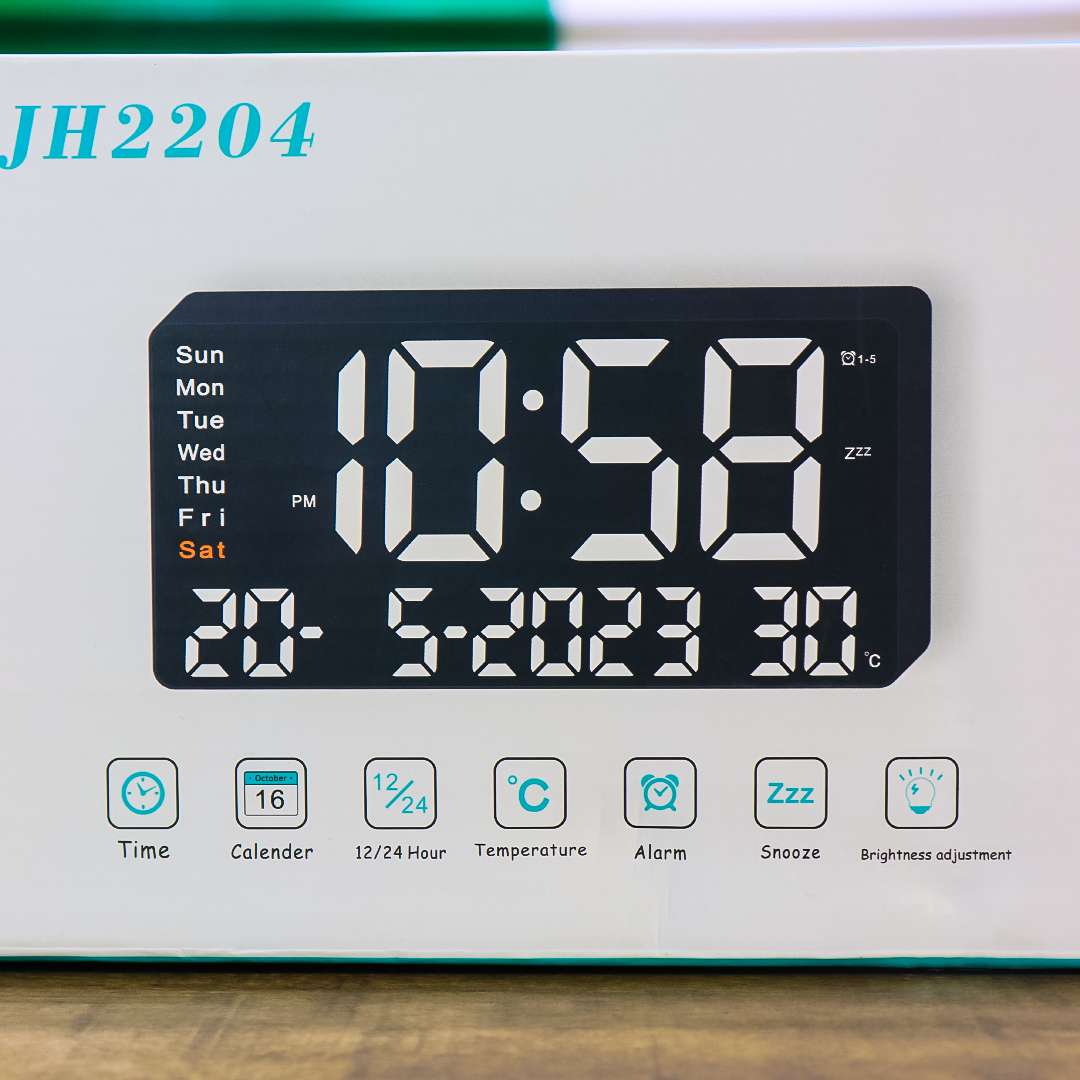 Brilliant Green LED Digital Wall Clock
