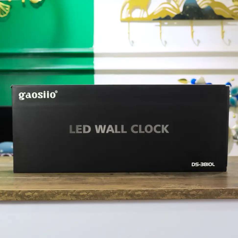 Large Solid Green LED Clock with Relative Humidity Function