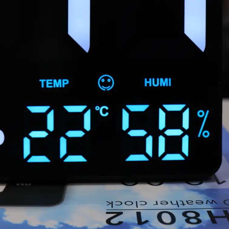 5-in-1 LED Digital Clock – Large Display with Time, Date, Temperature ...