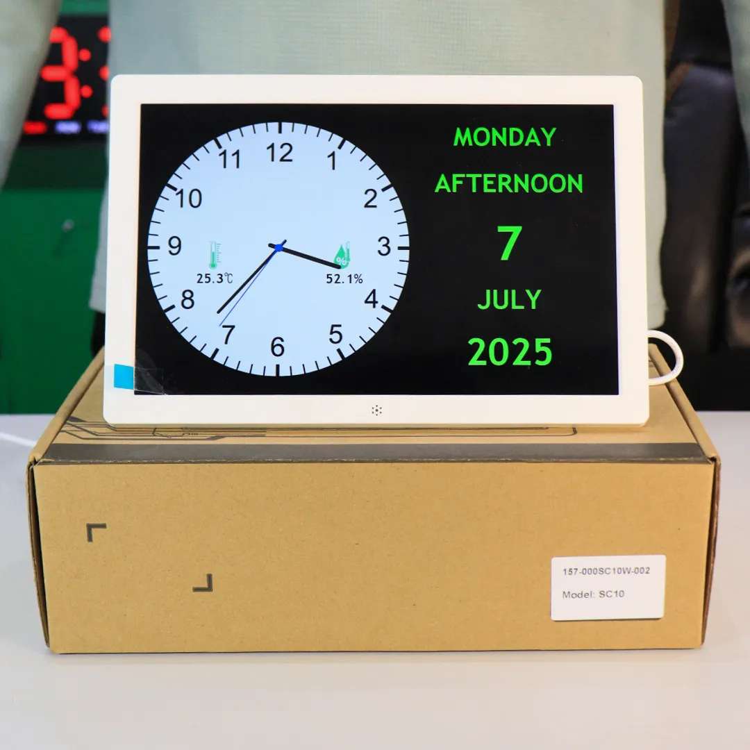 Digital Calendar Clock for Seniors | Voice Alerts, Alarms, 10-Inch Display